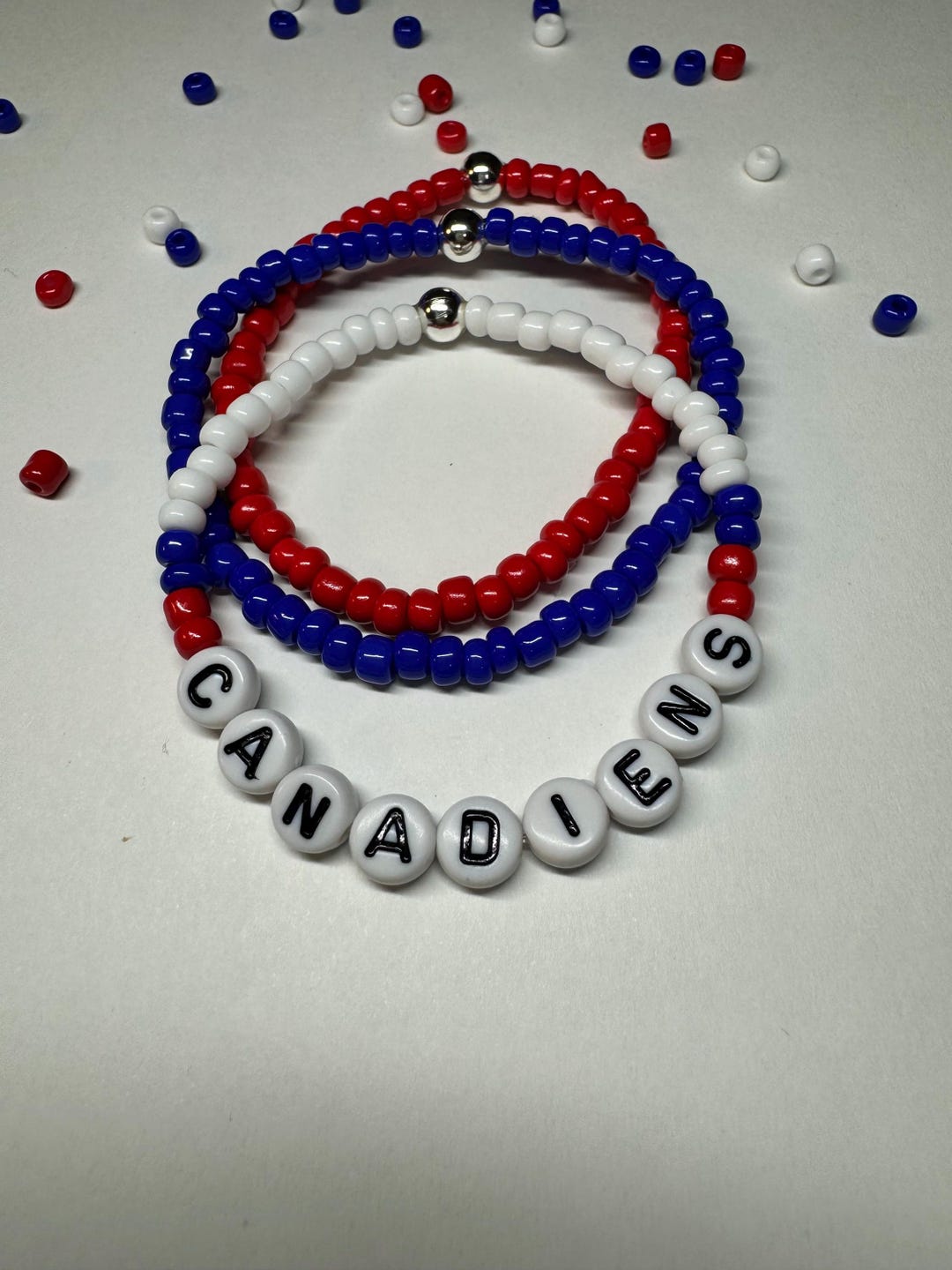 Montreal Canadiens Inspired 3-pack Fan Bracelets | Homemade Beaded ...