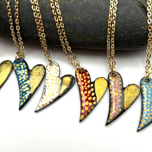 Funky Heart Necklace - Etsy