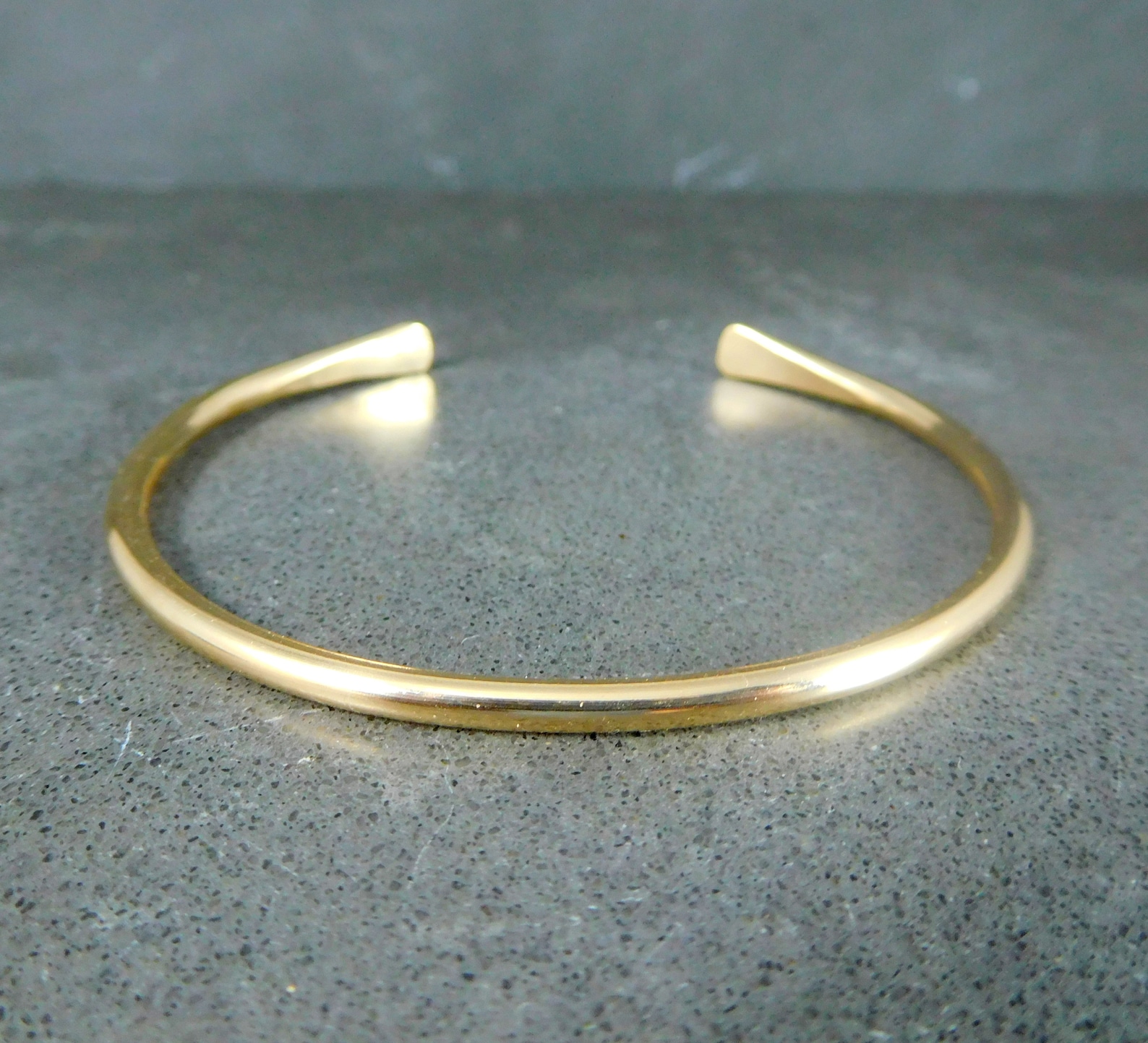 Gold Filled Cuff Bracelet 2.6 Mm Wide Cuff 10 Gauge 14K Gold - Etsy