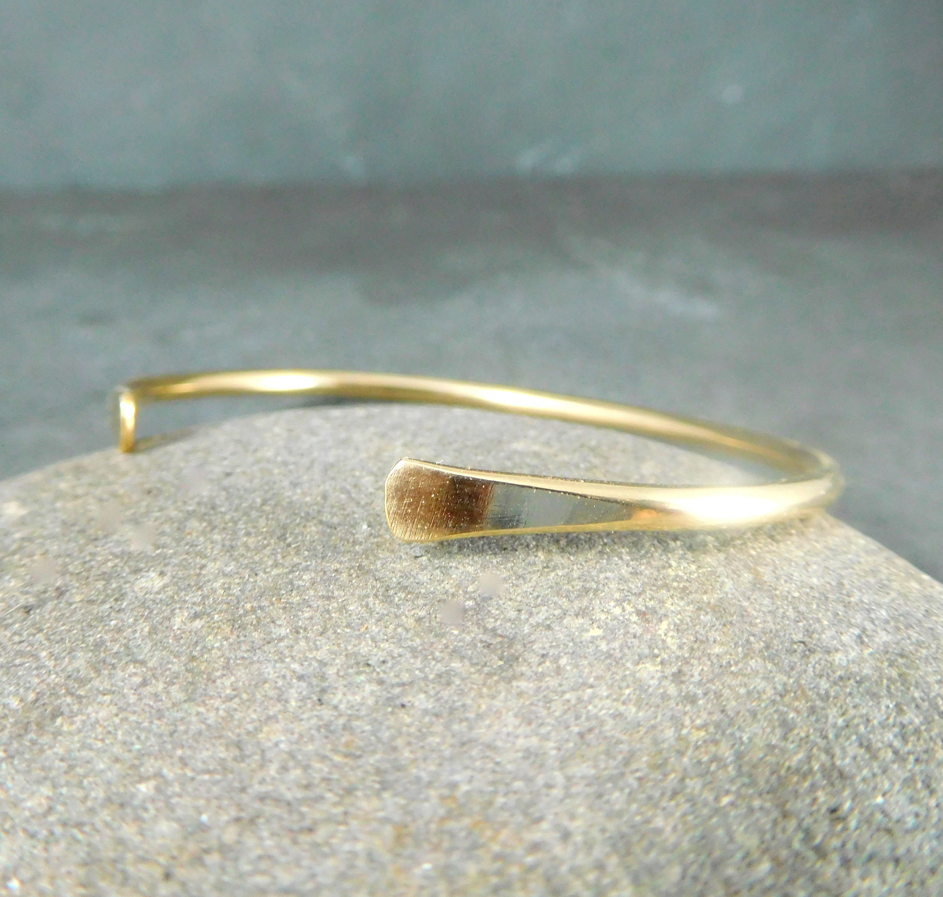 Gold Filled Cuff Bracelet 2.6 Mm Wide Cuff 10 Gauge 14K Gold - Etsy
