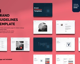 Brand Guidelines Template - for Indesign! Brand Guidebook, Brand Style ...