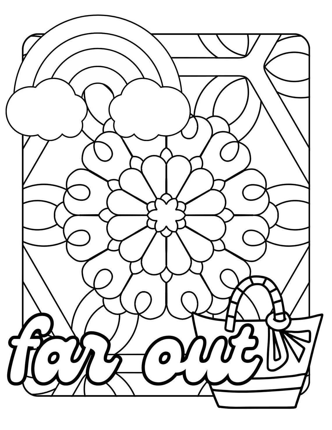 70s Coloring Pages | 25 Pages of 70s Slang Words | Downloadable ...