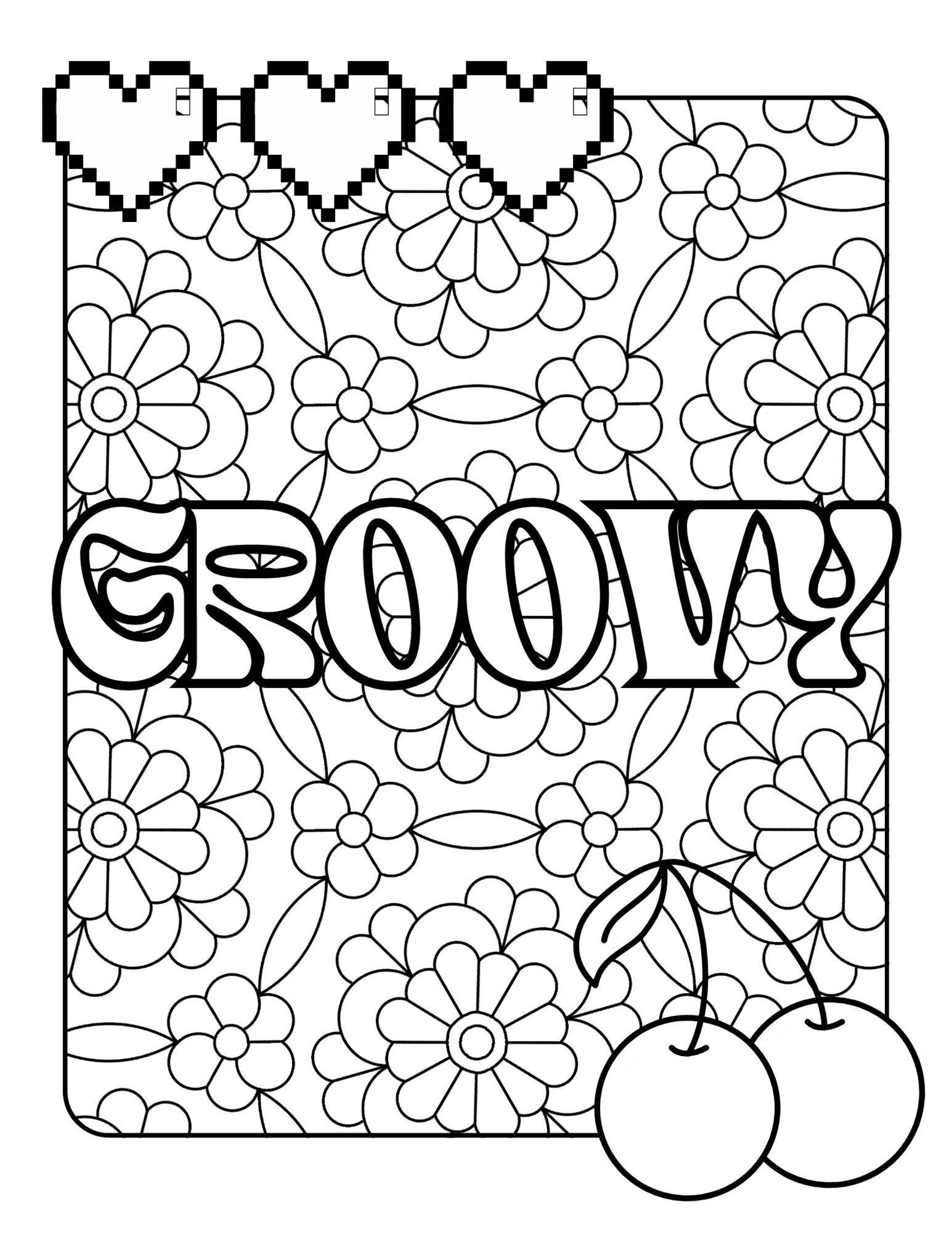 70s Coloring Pages | 25 Pages of 70s Slang Words | Downloadable ...