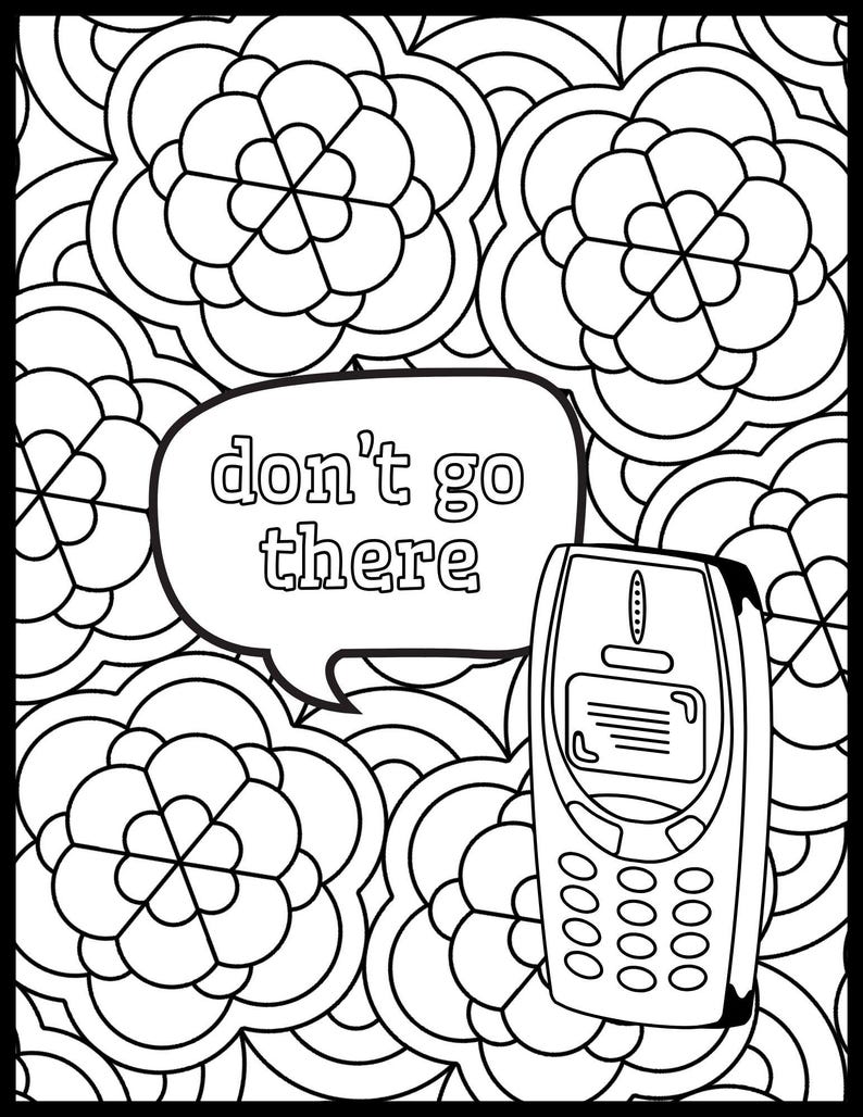 90s Coloring Pages | 25 Pages of 90s Slang Words | Downloadable ...