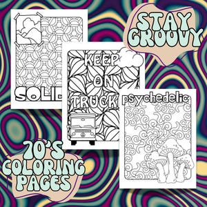 70s Coloring Pages | 25 Pages of 70s Slang Words | Downloadable ...