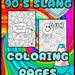 90s Coloring Pages | 25 Pages of 90s Slang Words | Downloadable ...
