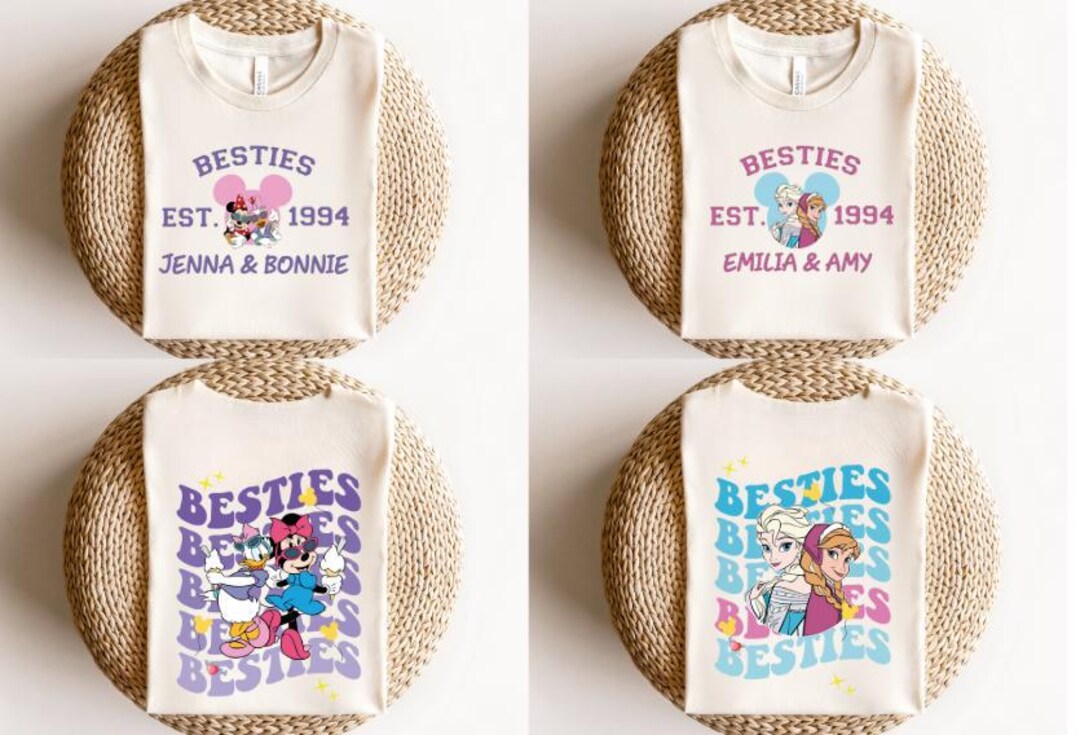 Custom Besties Matching Disney T-shirts, Chip and Dale, Frozen Elsa ...