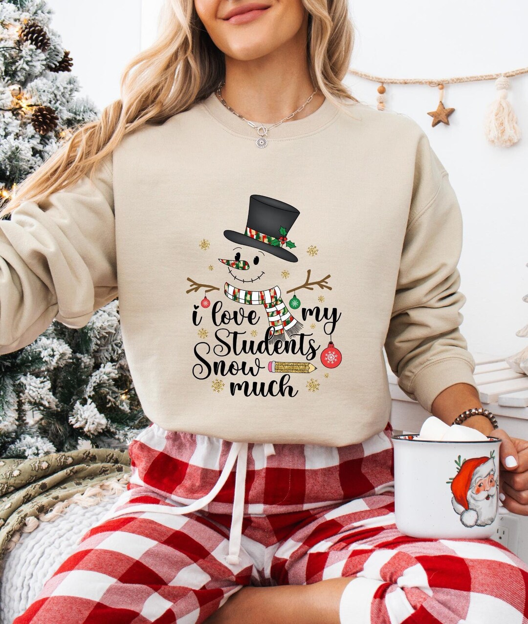 Cute Snowman Teacher Gift, Holiday Classroom Outfit, Winter Teacher ...