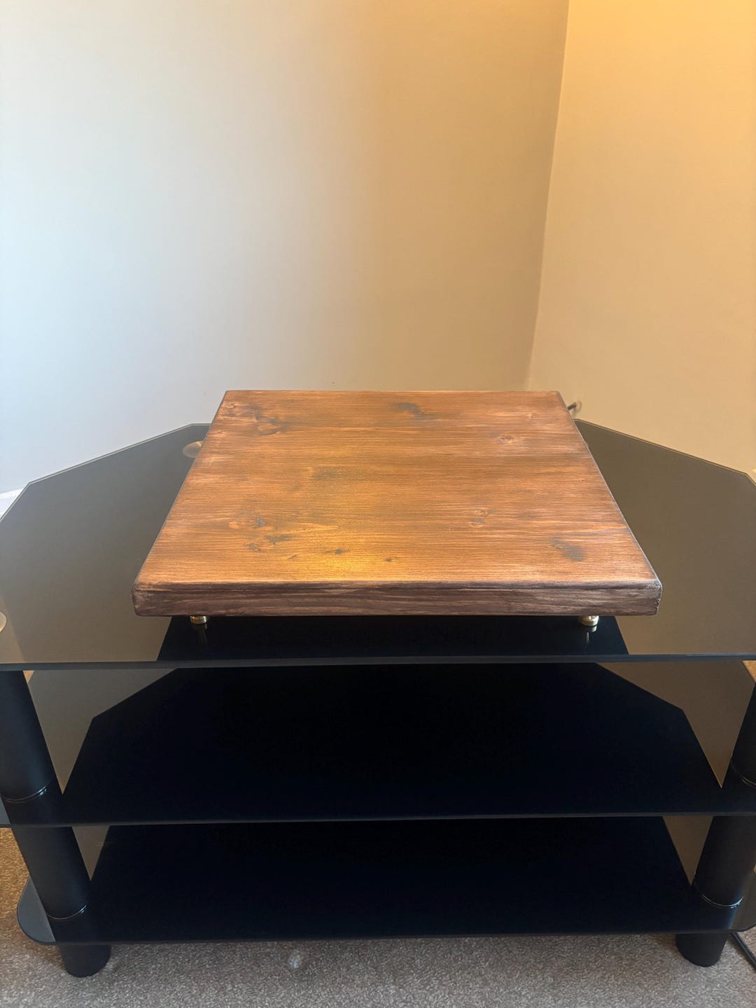 Handcrafted Wooden Turntable Isolation Stand – Custom Design for ...