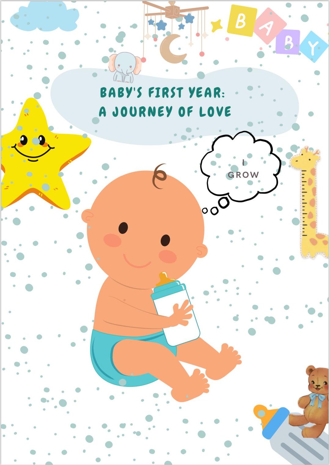 Baby Boys First Year: A Memory Book to Capture Milestones and Add ...