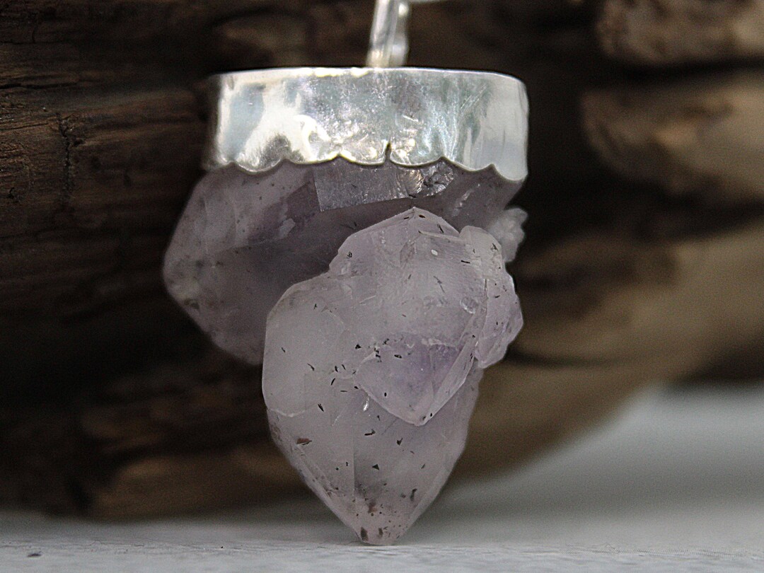 North Carolina Amethyst Necklace, Amethyst Cluster in Sterling Silver ...