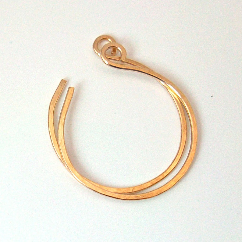 Small Gold Hoops, Modern Gold Hoop Earrings, Reverse 14KT Gold Filled ...