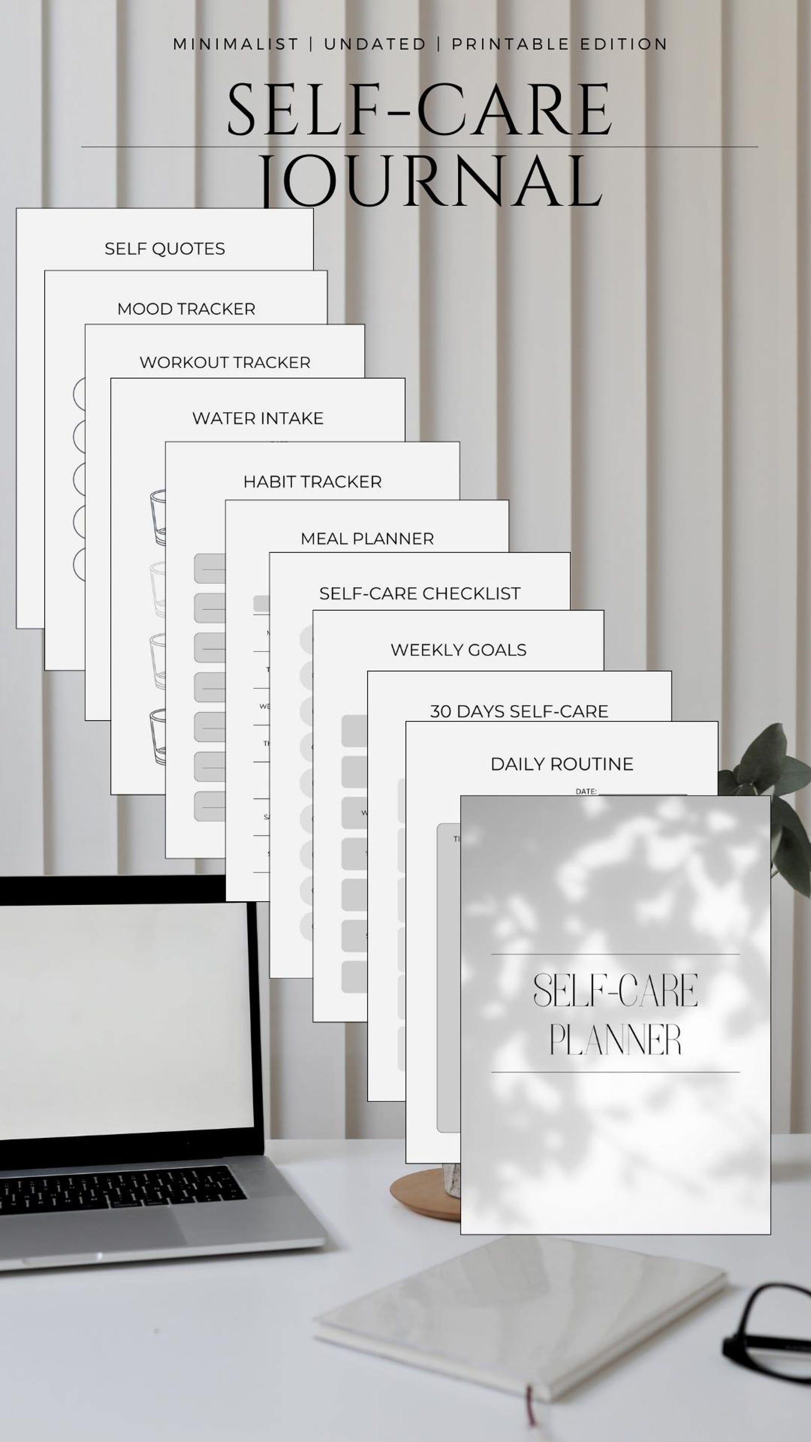 Minimalist Self-care Planner | Daily, Weekly, Habit & Mood Tracker ...
