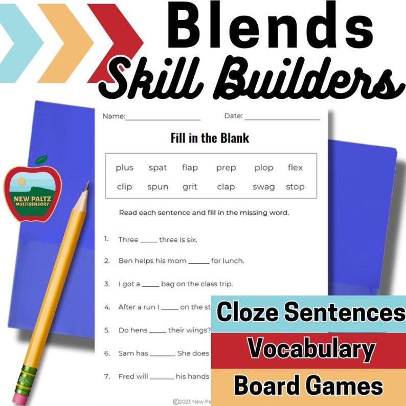 Consonant Blend Worksheets for Older Students - Etsy