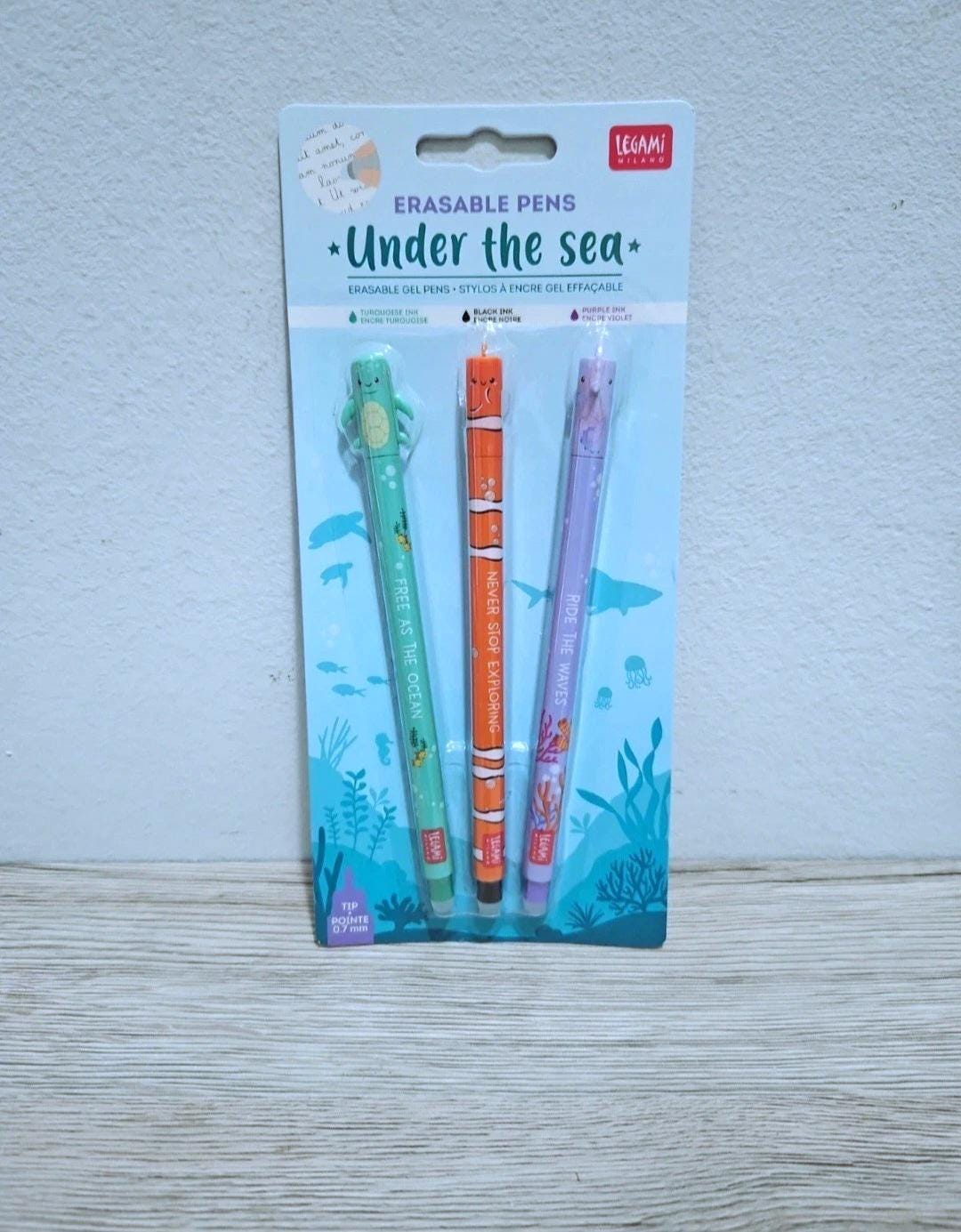 Legami Under the Sea Erasable Pen Gel Pen Set - Etsy