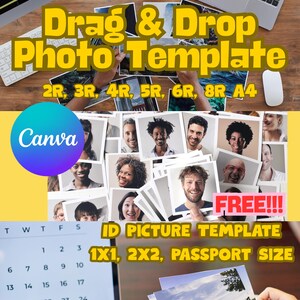 1x1 2x2 Photo Template - Etsy