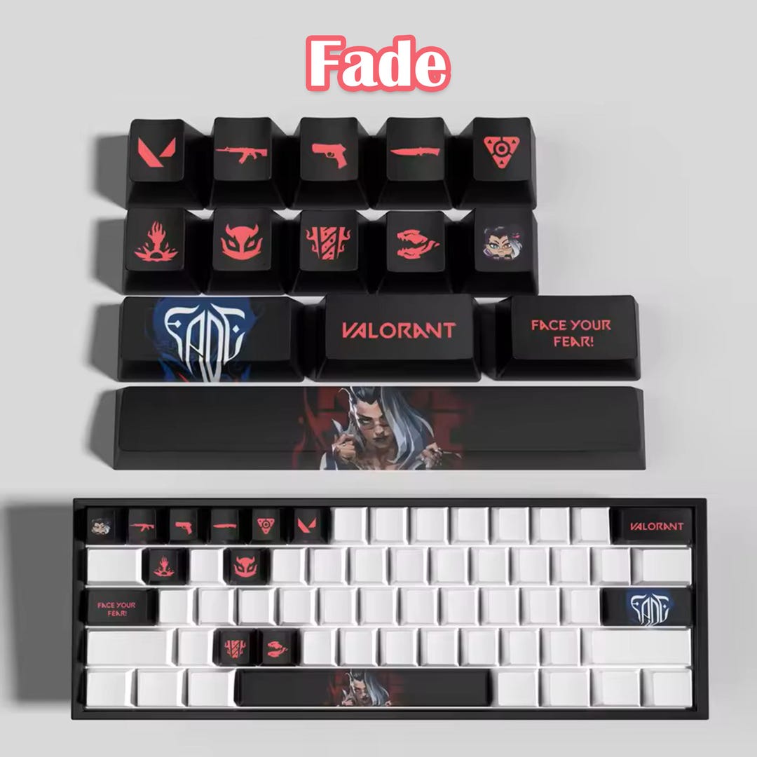 Valorant FADE Keycaps / 14 Keys / Keycaps for Mechanical Keyboards ...