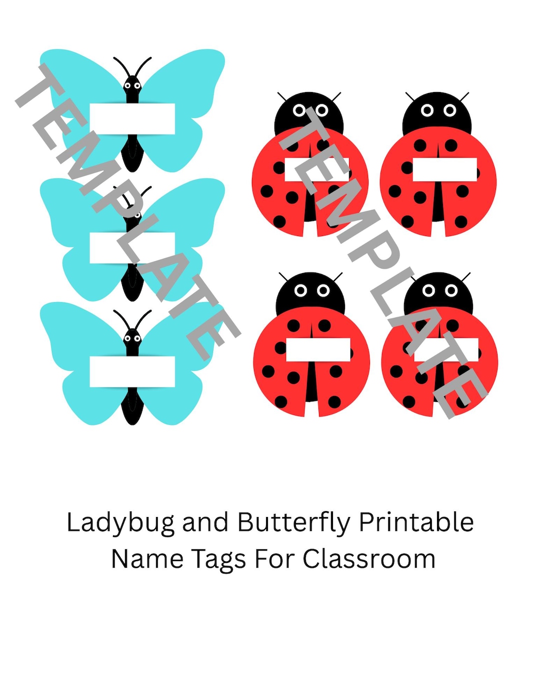 2 Pack of Insect Name Tags for Classroom - Etsy