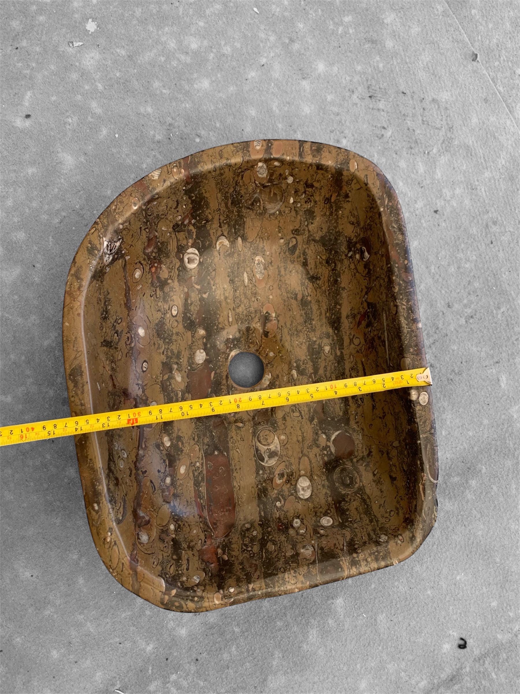 Marble Fossils Sink Stone Sink Fossils Marble Bathroom Vanity Sink Sink ...