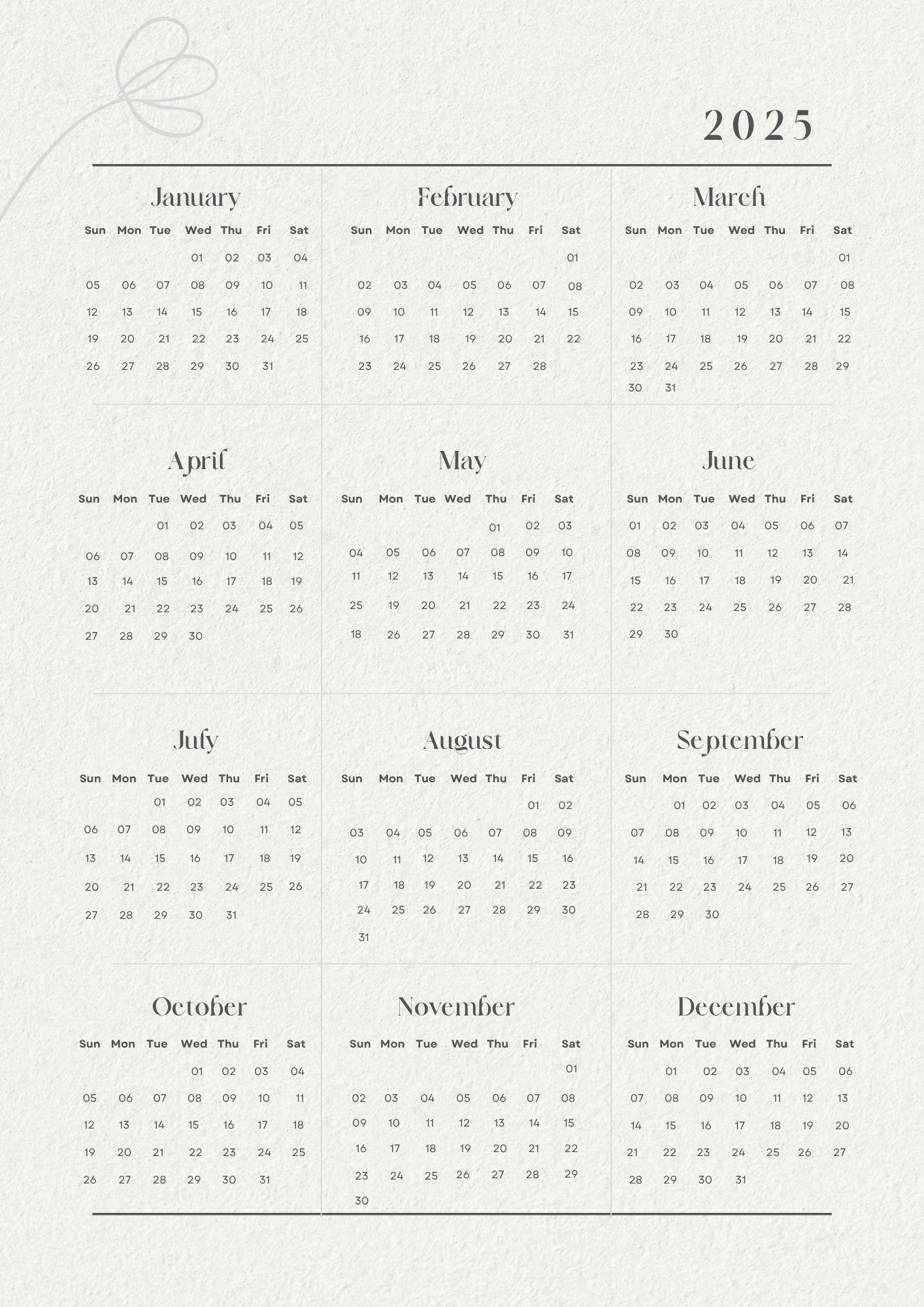 2025 Undated Planner Printable Minimal Daily and Monthly Organizer PDF ...
