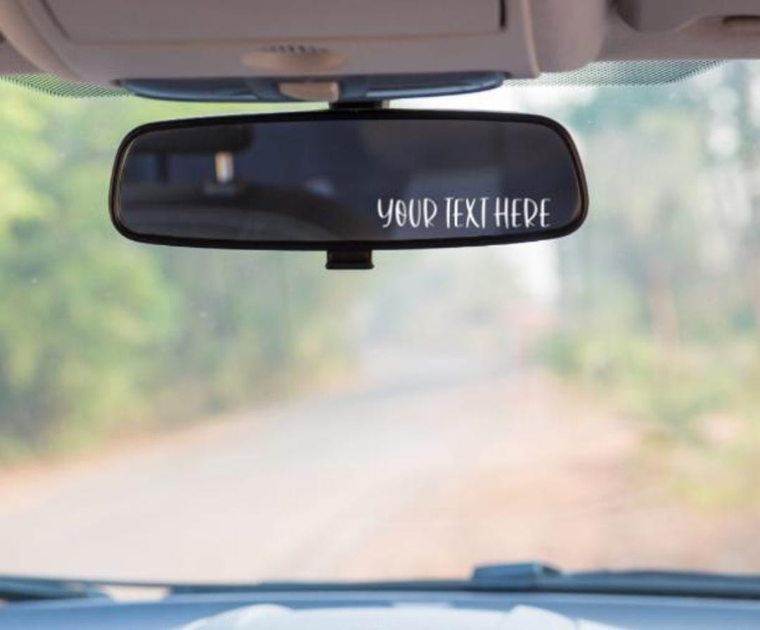 Customizable Rear View Mirror Sticker, Car Decal, Mirror Sticker - Etsy