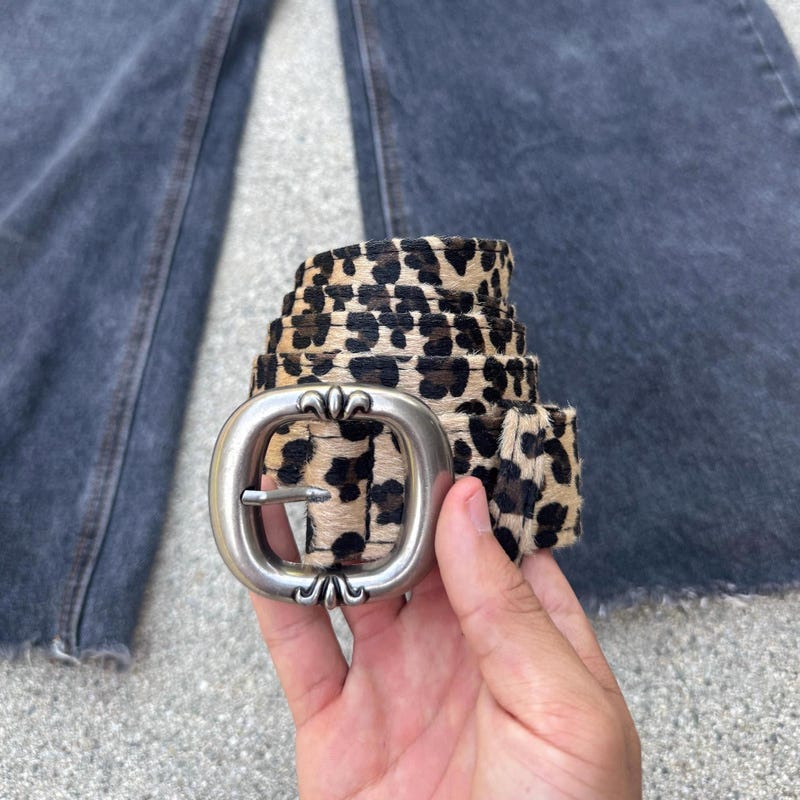 Leopard Print Belt - Etsy