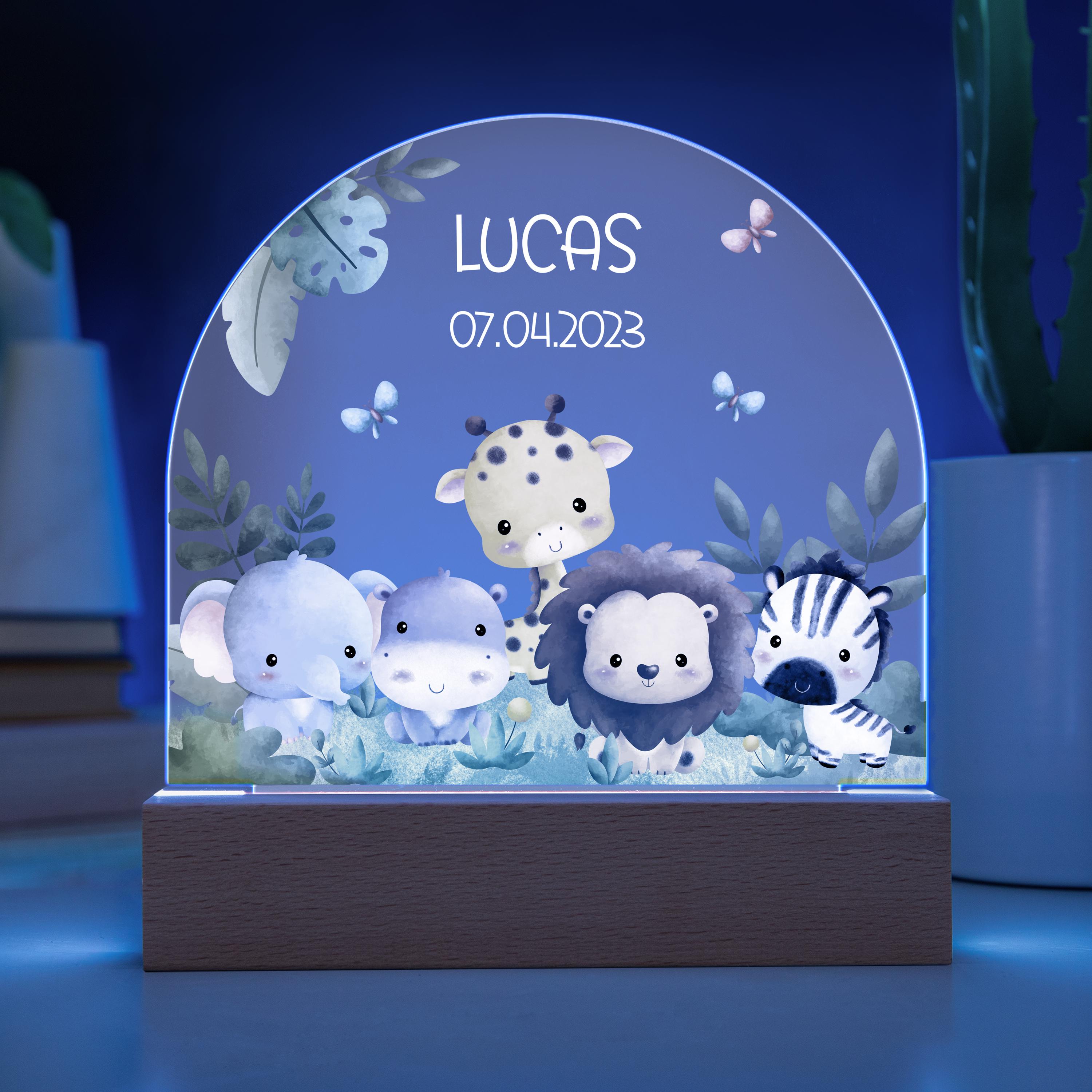Safari Animal Light Decor - Custom Kids Night Light - Jungle Acrylic ...