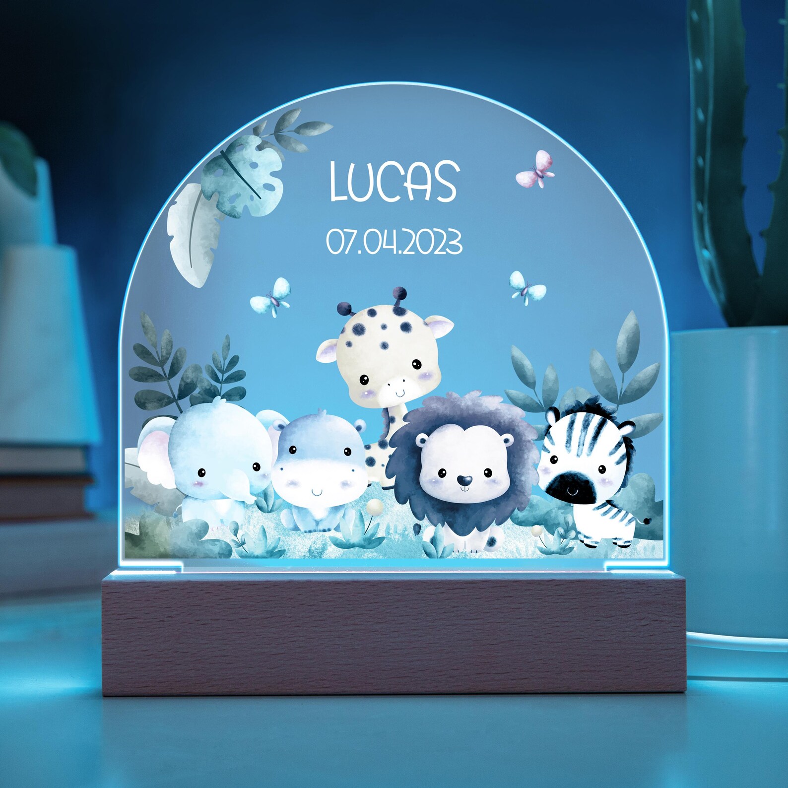 Safari Animal Light Decor - Custom Kids Night Light - Jungle Acrylic ...