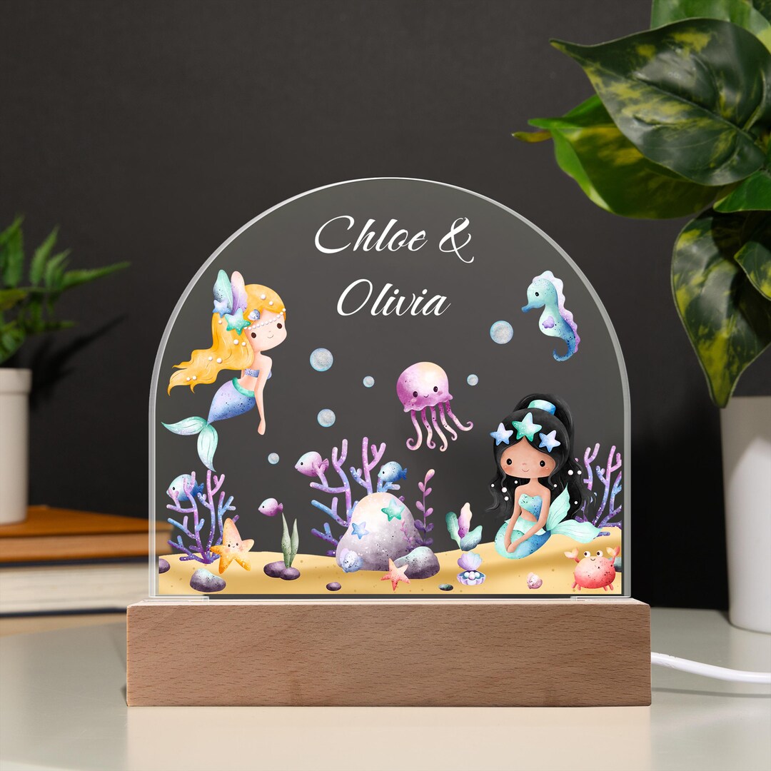 Mermaids Room Decor - Personalized Children Night Light - Girls Room ...