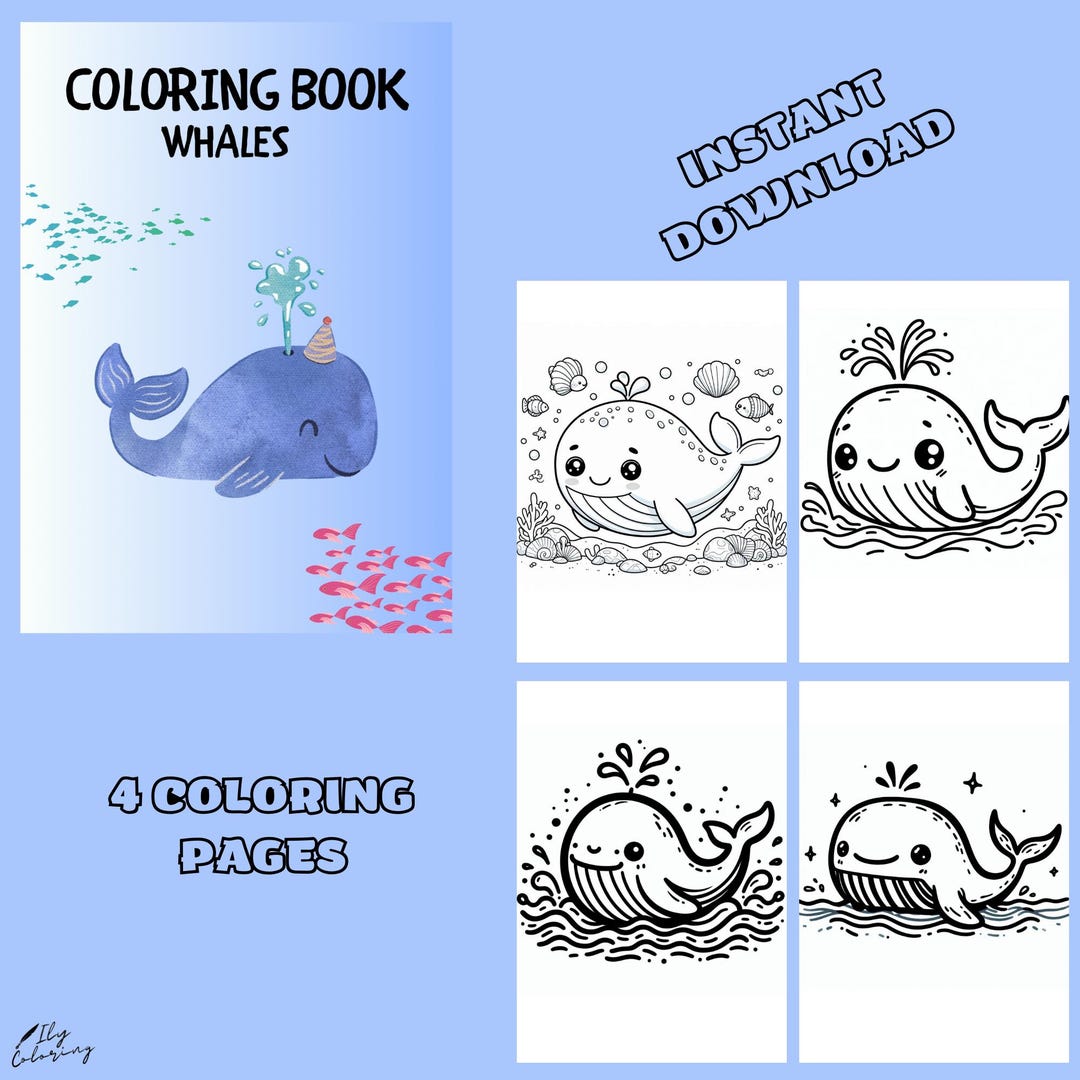 Whale Coloring Book, Sea Animal Coloring, Ocean Coloring Pages, Sea ...