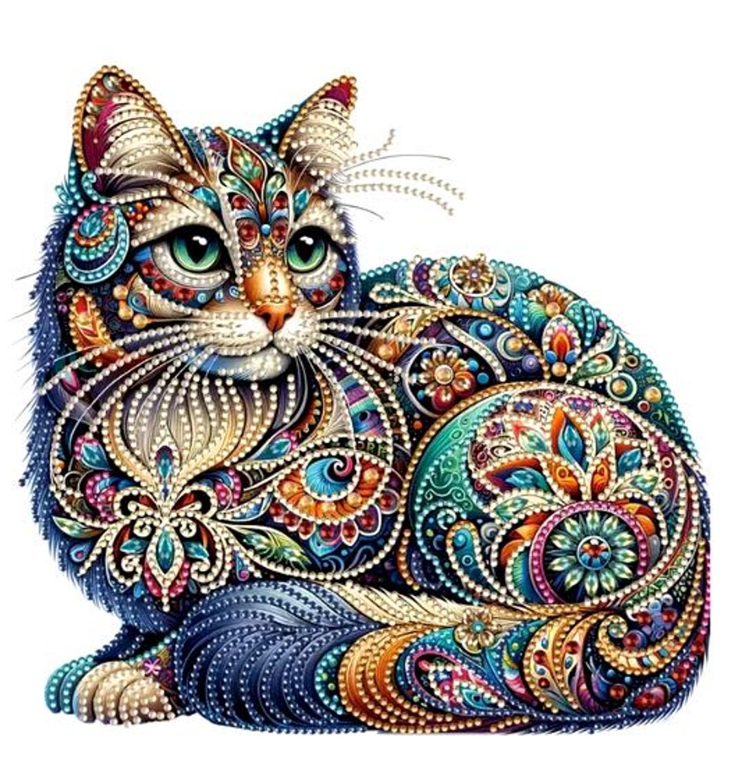 Cat Crystal Diamond Painting Kit – Rhinestone Diamond Art Kits for ...