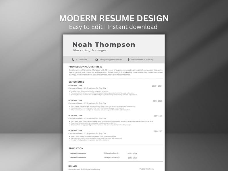 ATS Friendly Resume Fresh Graduate Cv Business Analyst Admin Job HR ...