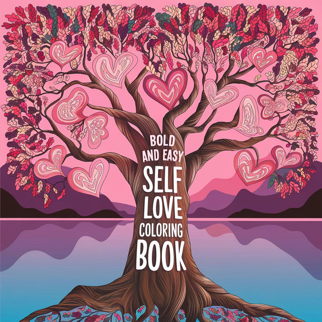 Bold and Easy Self-love Coloring Book for Kids Teens and Adults - Etsy