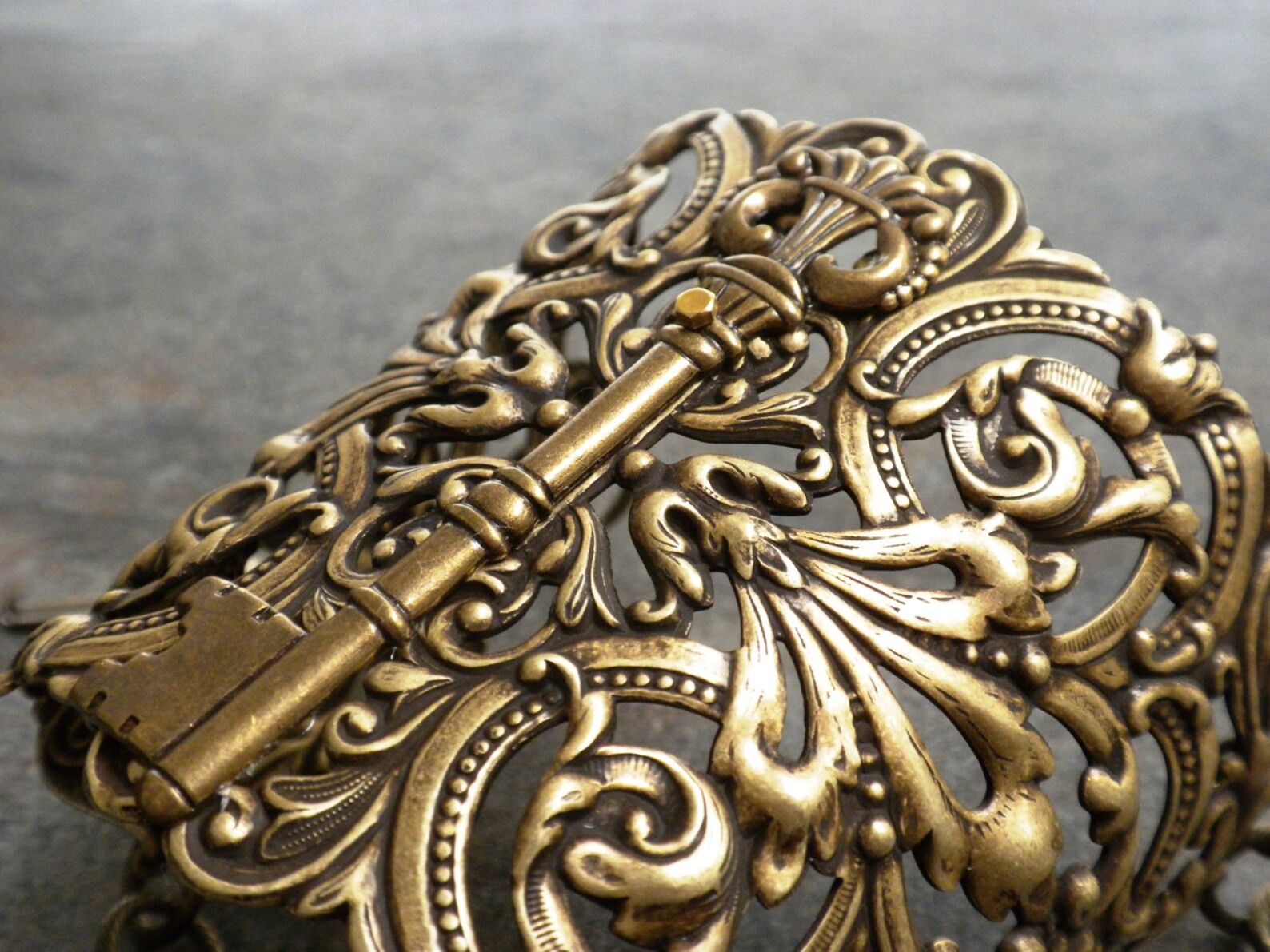 Steampunk Skeleton Key Jewelry Extra Wide Filigree Cuff Bracelet - Etsy