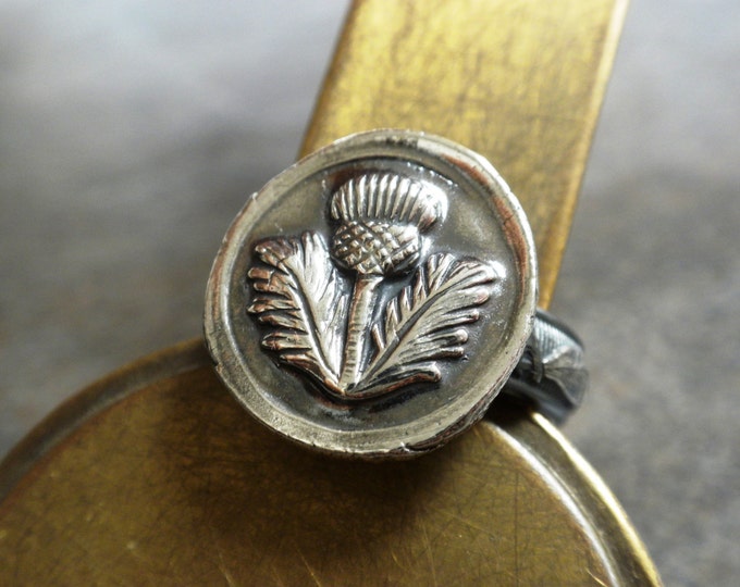 Rectangle Sterling Silver Signet Ring - Etsy UK