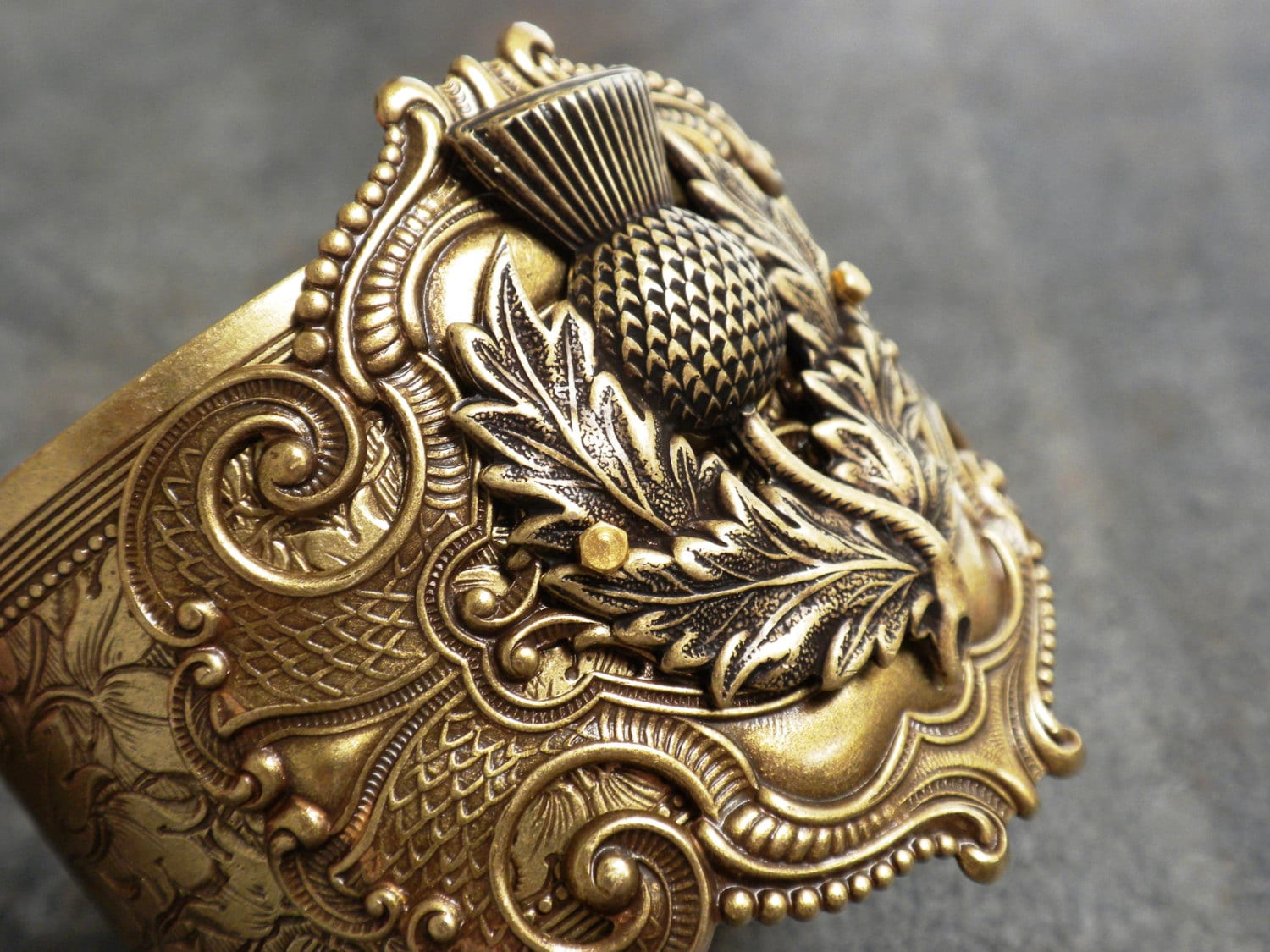 Outlander Jewelry Scotland Thistle Scottish Statement Cuff - Etsy