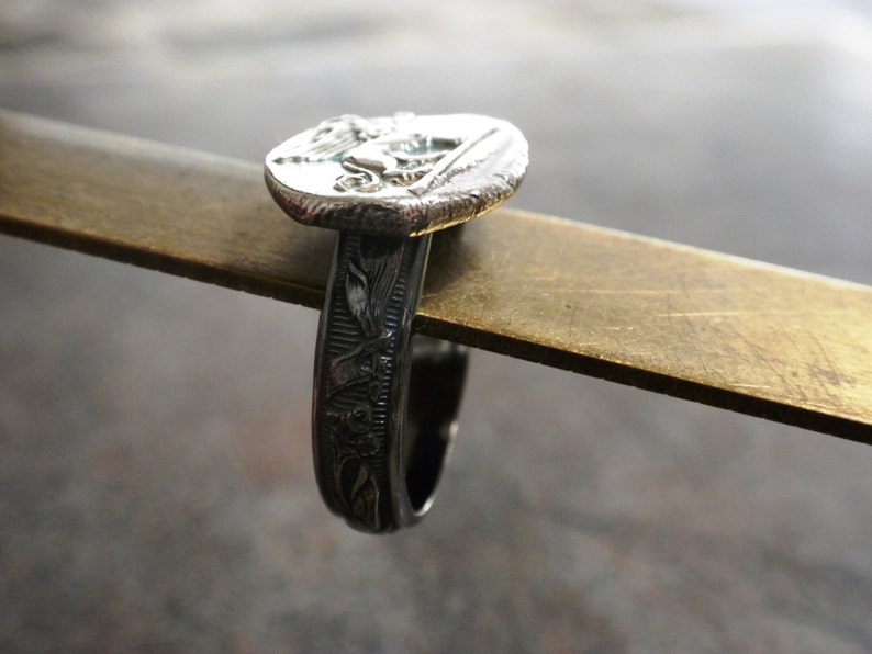 Silver Ring Winged Lion of Venice Wax Seal Jewelry - Etsy