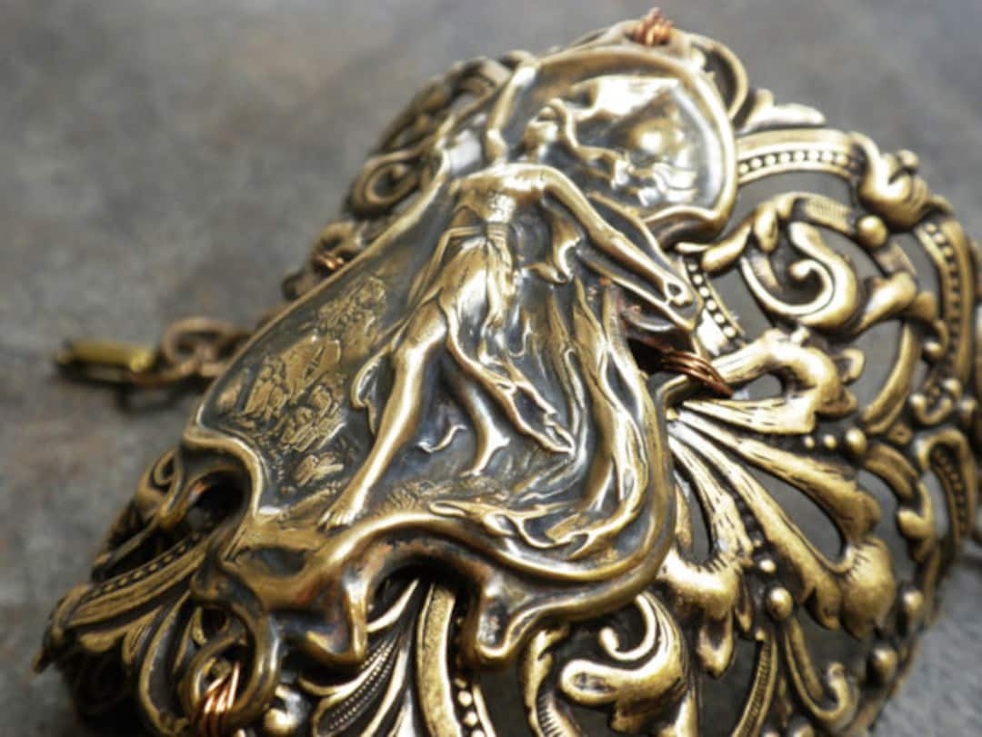 Viking Jewelry Valkyrie Norse Goddess Wide Cuff Bracelet - Etsy