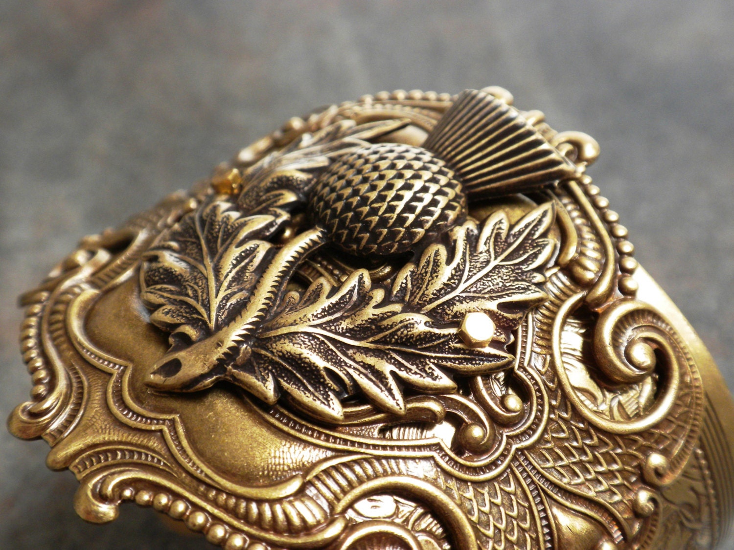 Outlander Jewelry Scotland Thistle Scottish Statement Cuff - Etsy