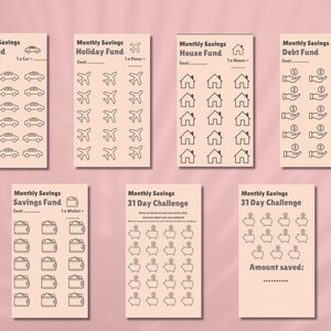 6 Monthly Challenge Sheets | Printable & Digital Goal Tracker for ...