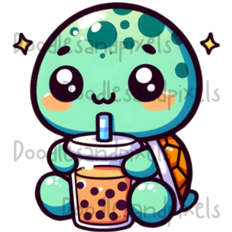 Boba Turtle Emote for Twitch and Discord - Etsy