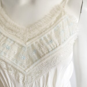 40s/50s Nan Flower Ruffly White Slip - S - Etsy