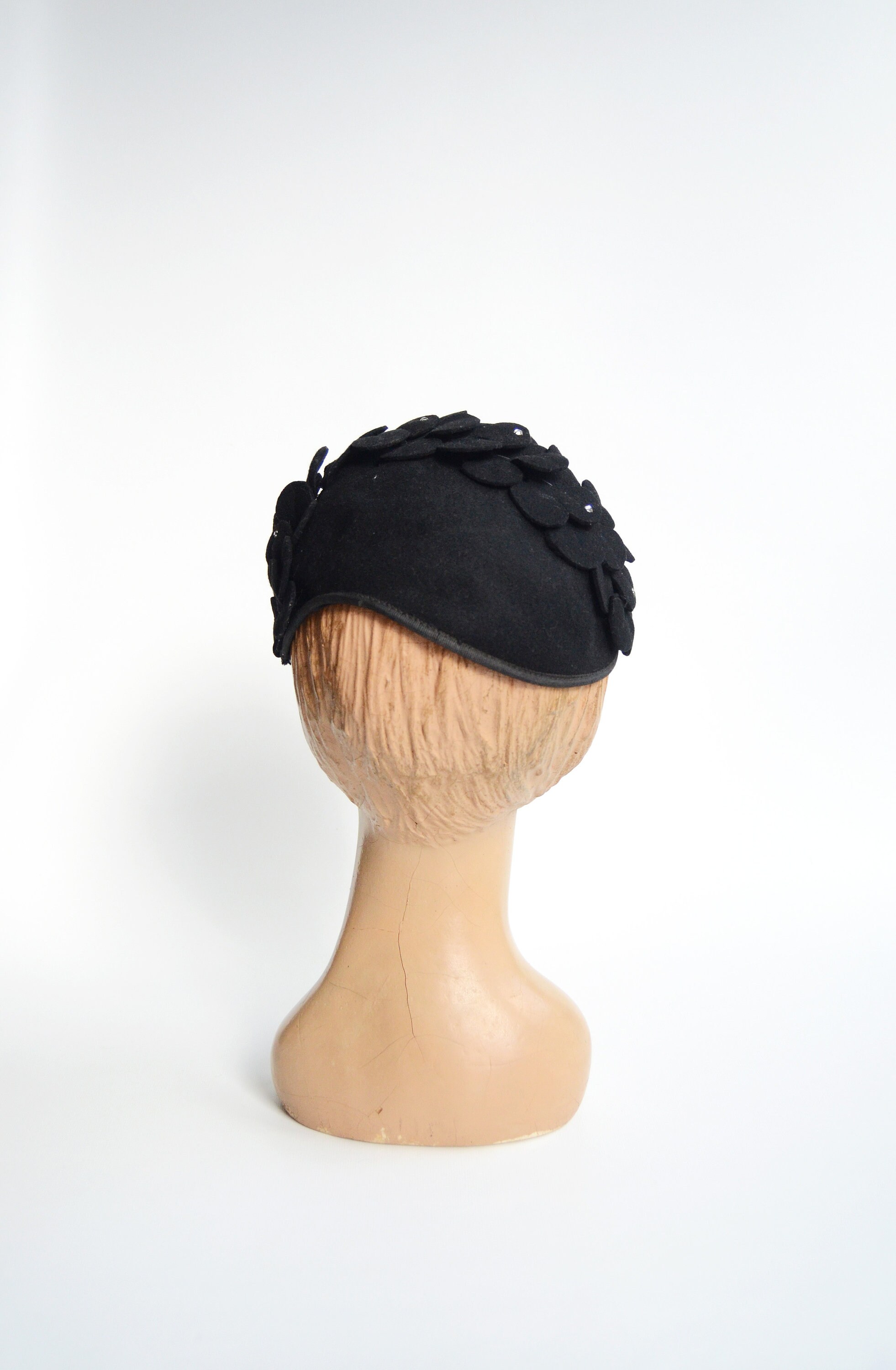 1950s Small Black Cap