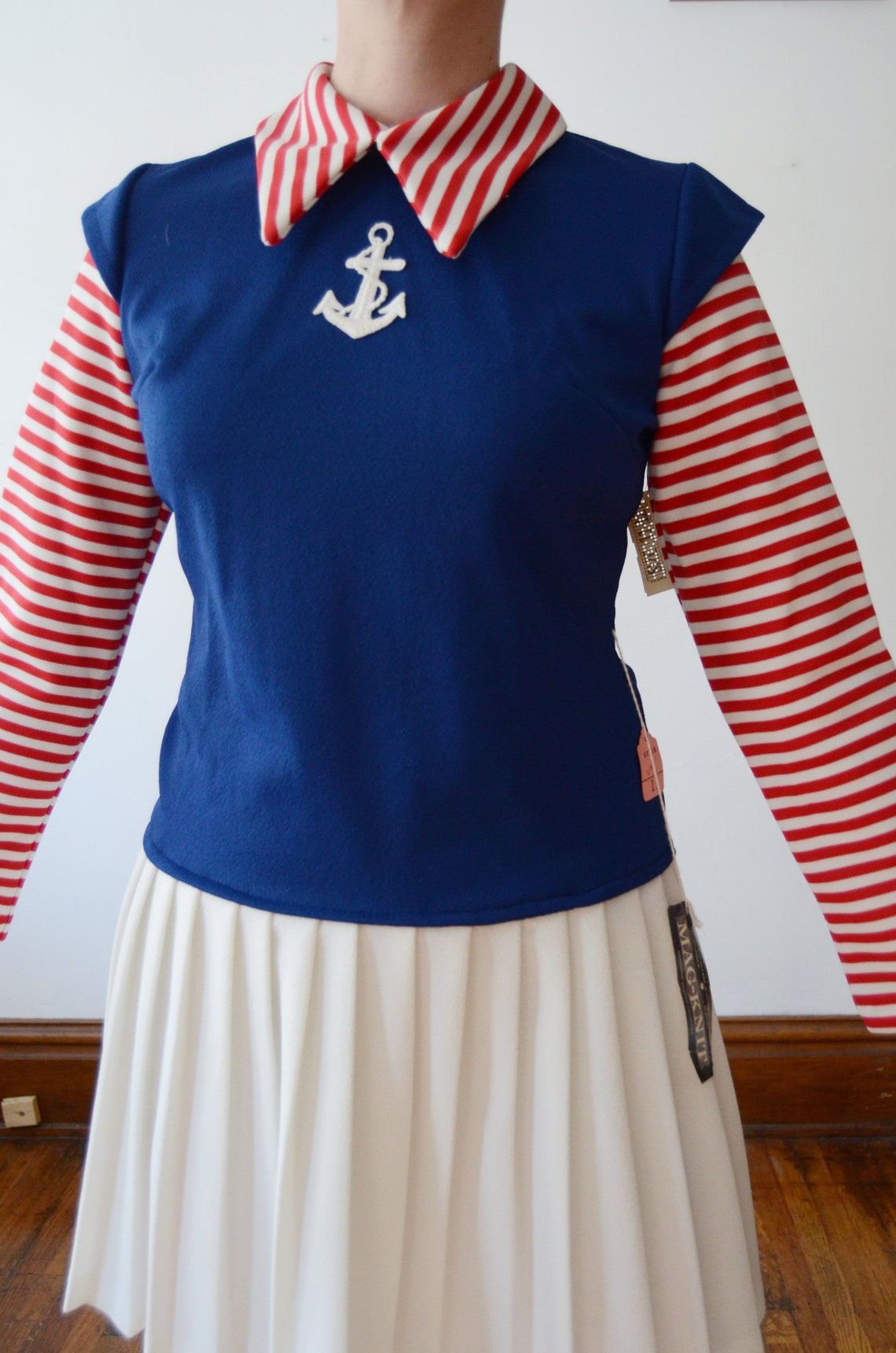 Deadstock Early 70s Sailor Mini Dress S - Etsy
