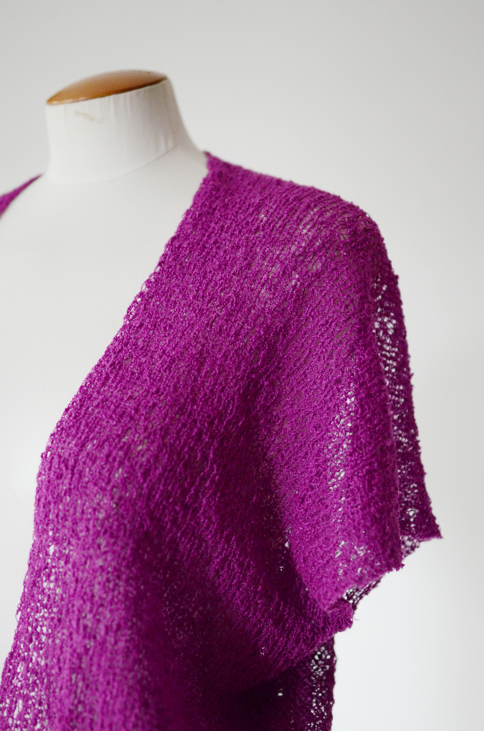 1980s Purple Knit Shrug - M/L/XL
