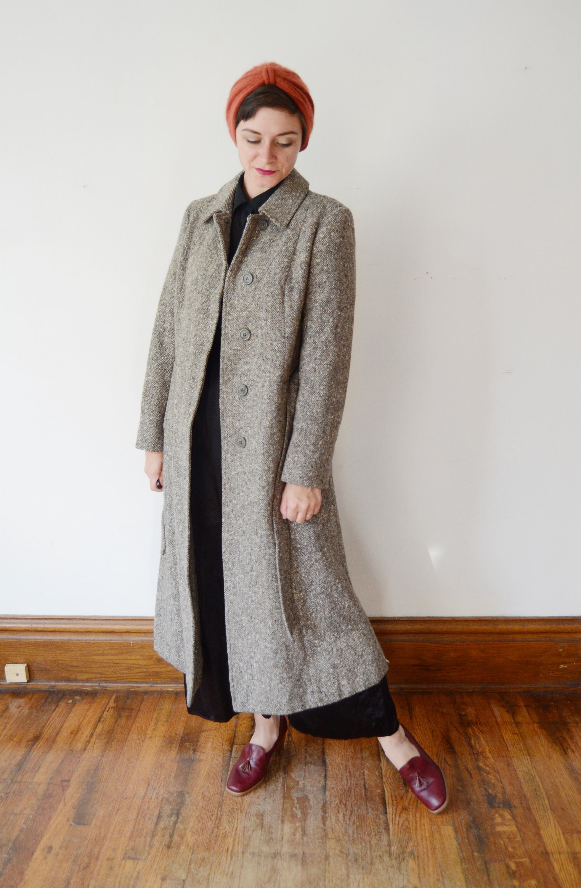80s Burberrys Irish Tweed Grey Wool Coat - S/M 80s Burberrys Irish Tweed Grey Wool Coat - S/M