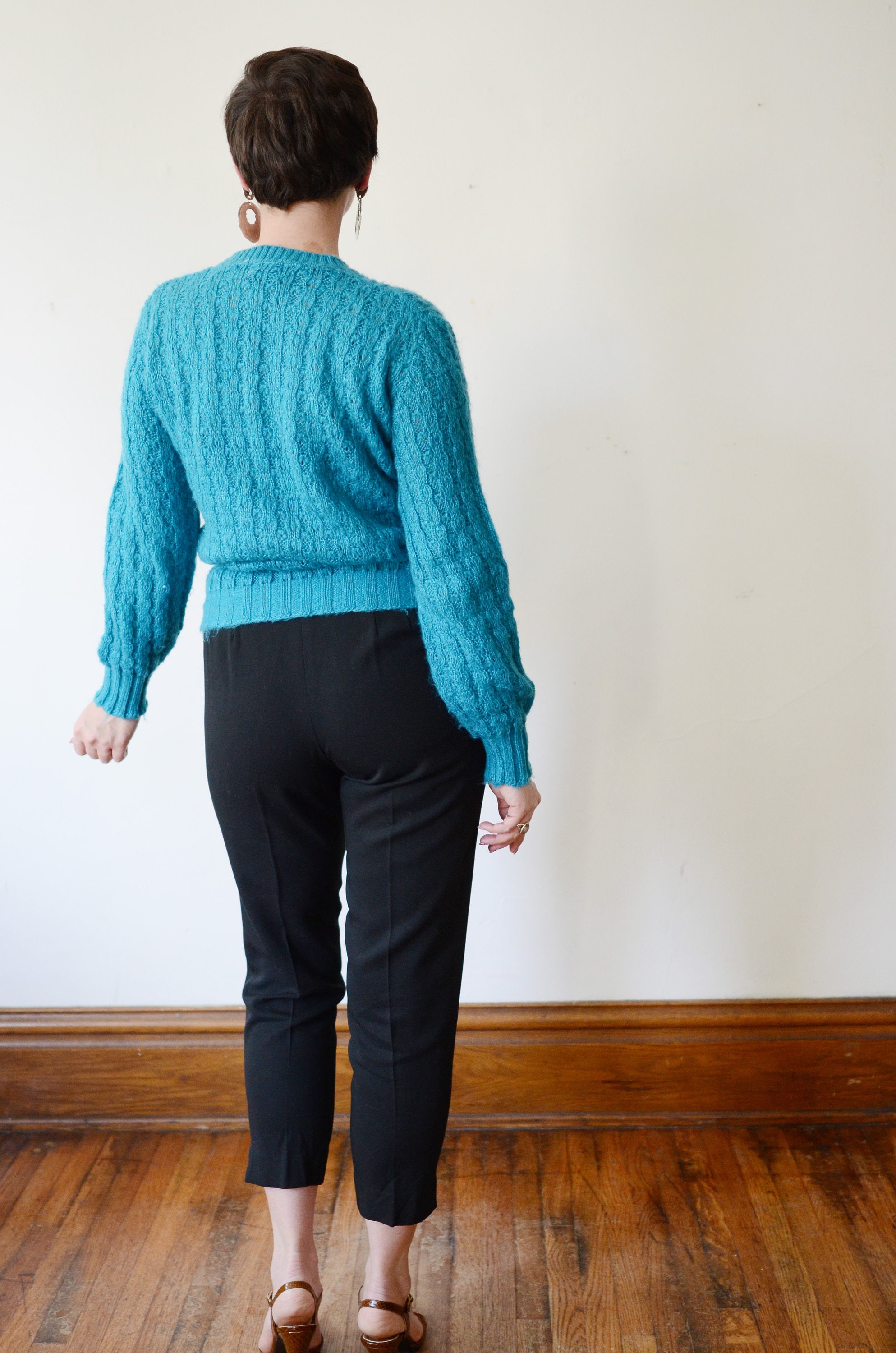 Wrangler 80s Turquoise Sweater - M