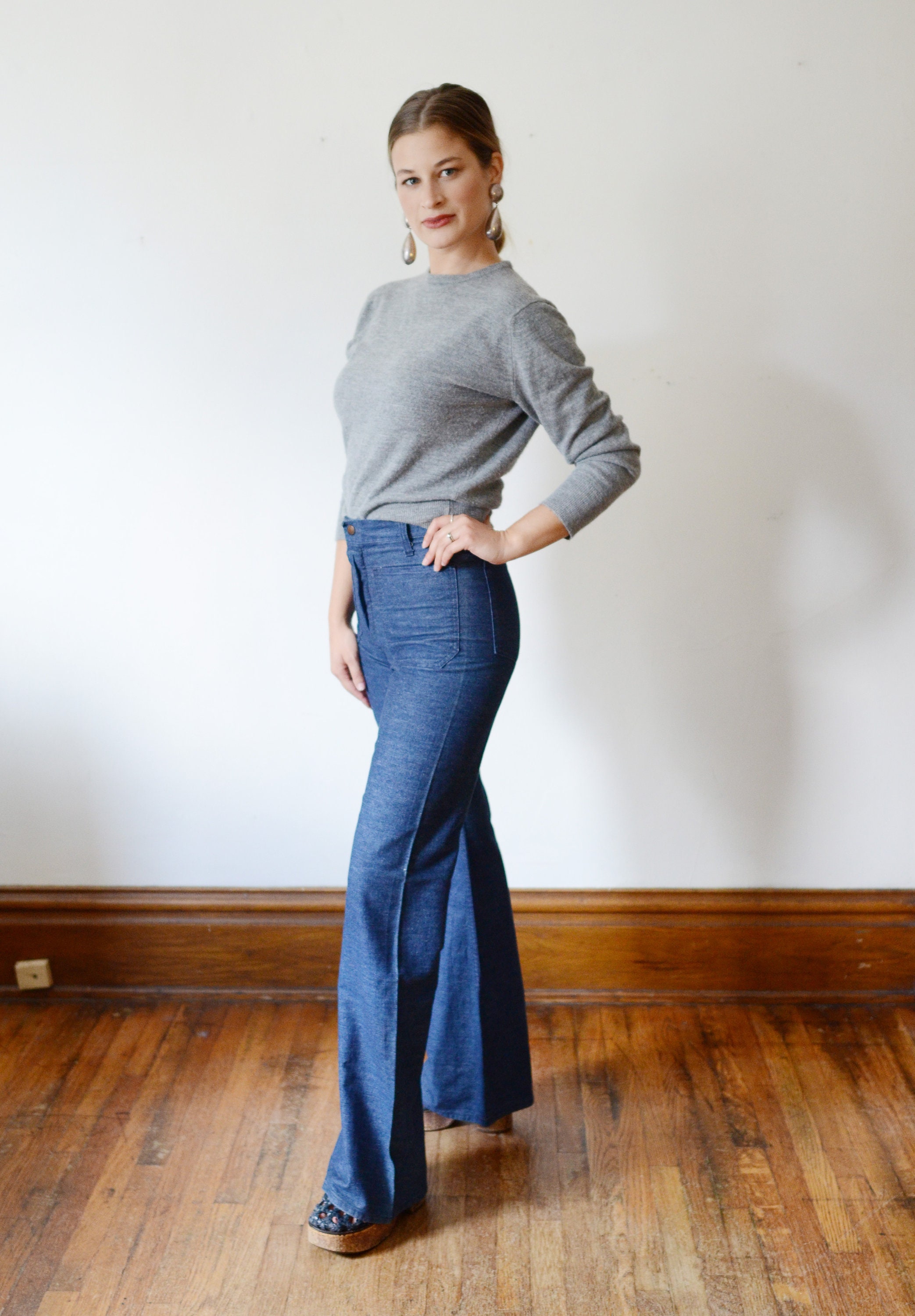 Deadstock 1970s Flare Jeans - XS