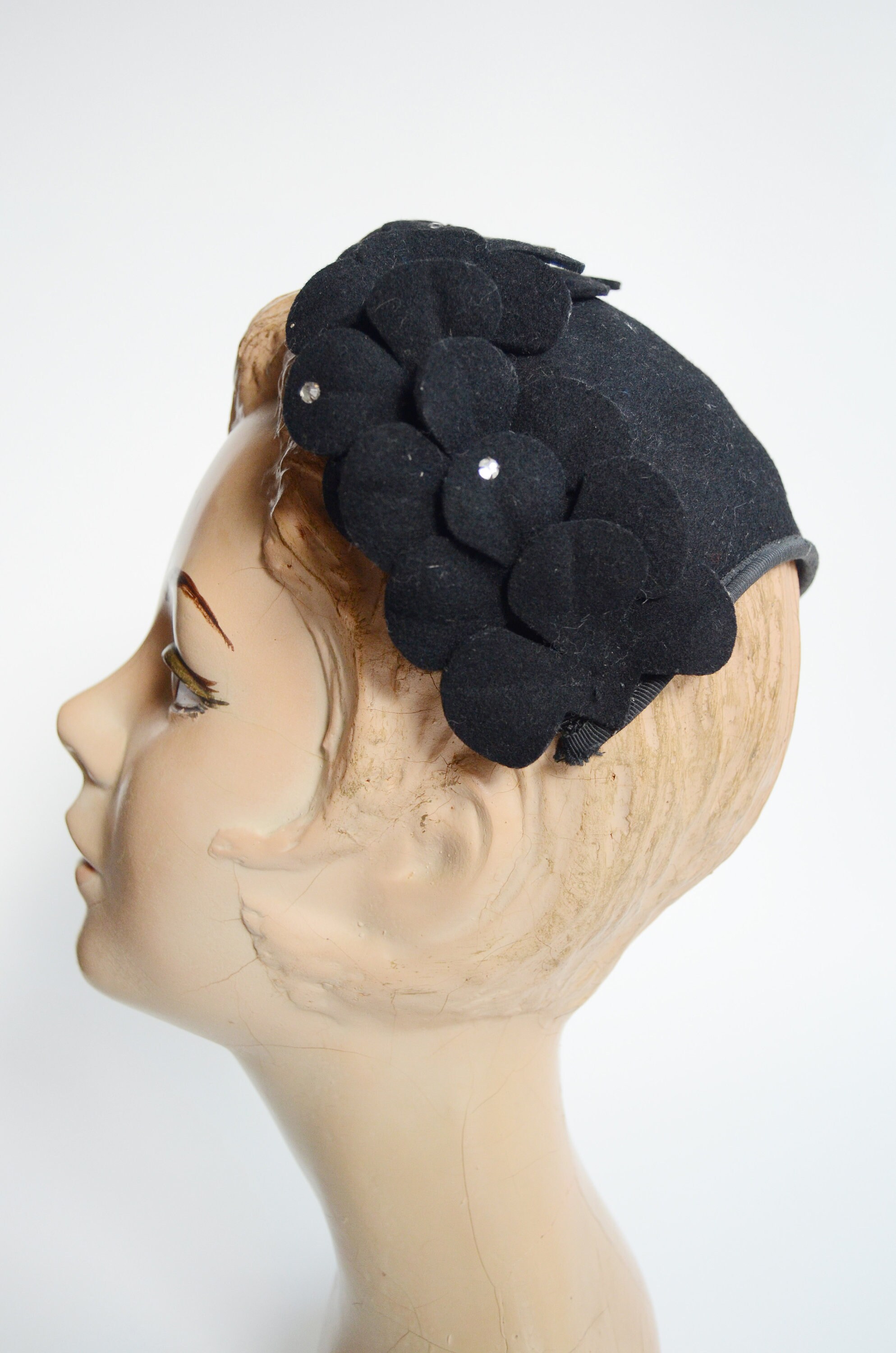 1950s Small Black Cap