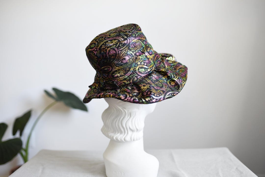 1960s Iridescent Paisley Hat - Etsy